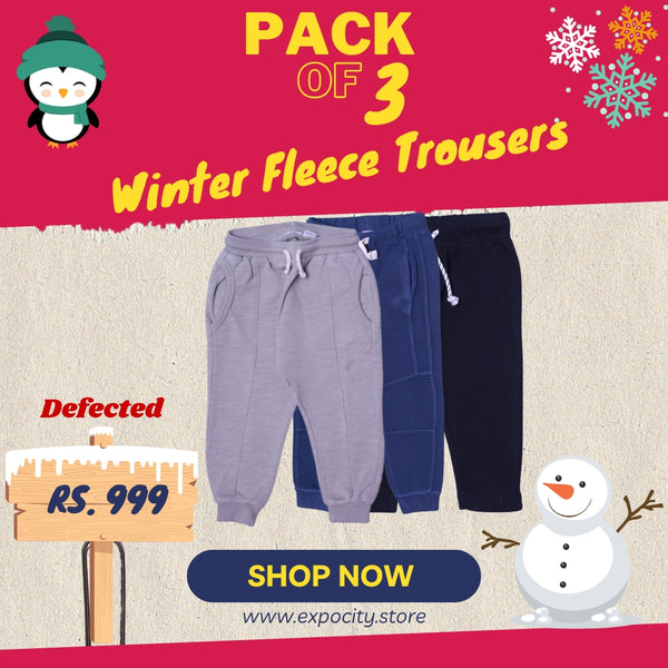 PACK OF 3 WINTER JOGGER PANTS TROUSERS (DEFECTED) – Expo City